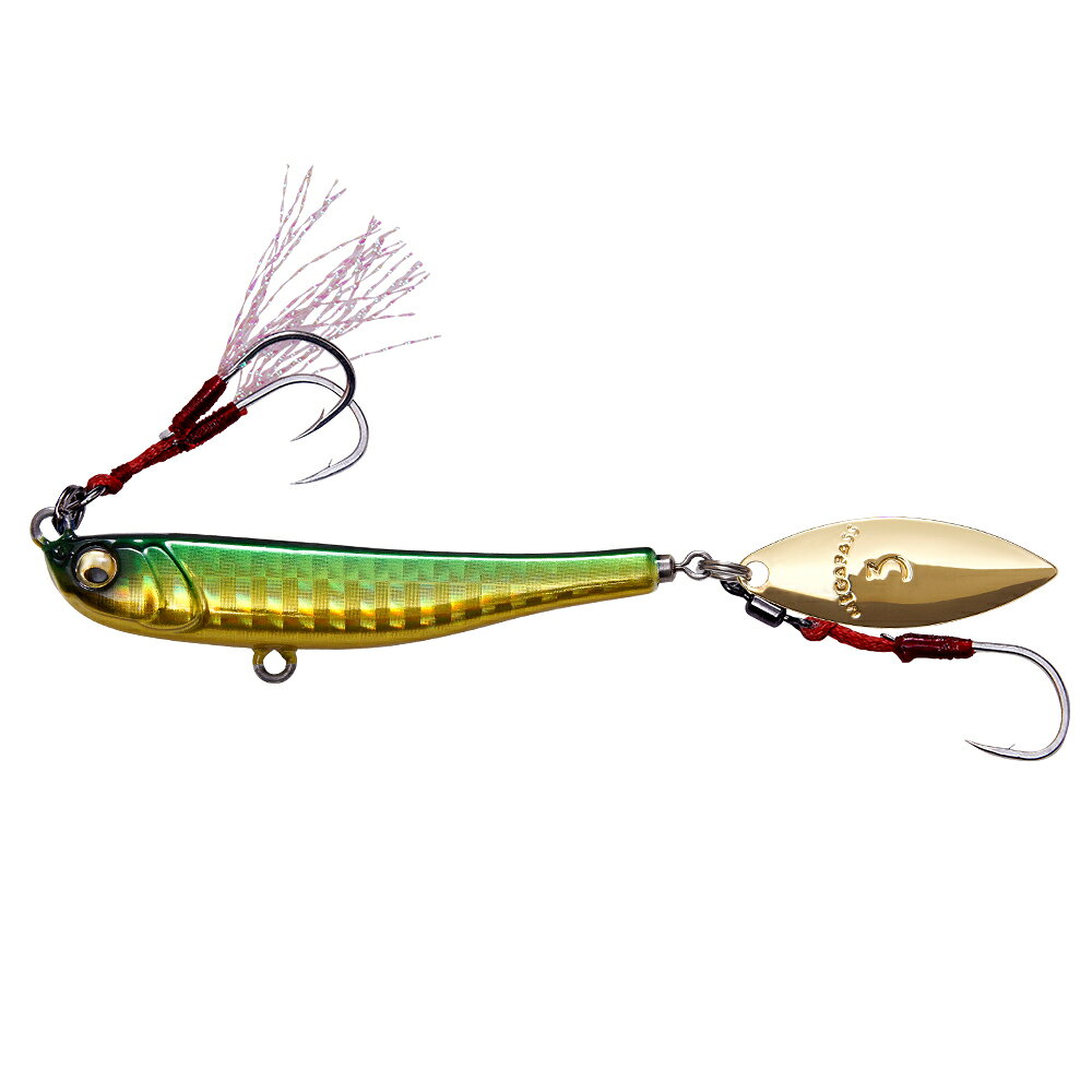 投げて巻くだけ。マキッパ！魚種限定解除。誰でも簡単！！様々な魚種に対応！！キャスティングブレードジグ。●Weight：10g