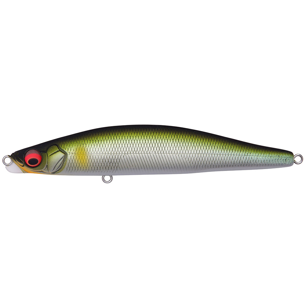 ゲンマ110Sは、ランカーハンター 久保田剛之プロデュースによる、秘蔵のシンペン。最大の特徴は、頭部前面に縦方向に設けたスイミングプレートです。これにより、「アクションの動き出しによる始動性」「スイム時の安定性」「コントロールの加減がつかみ...