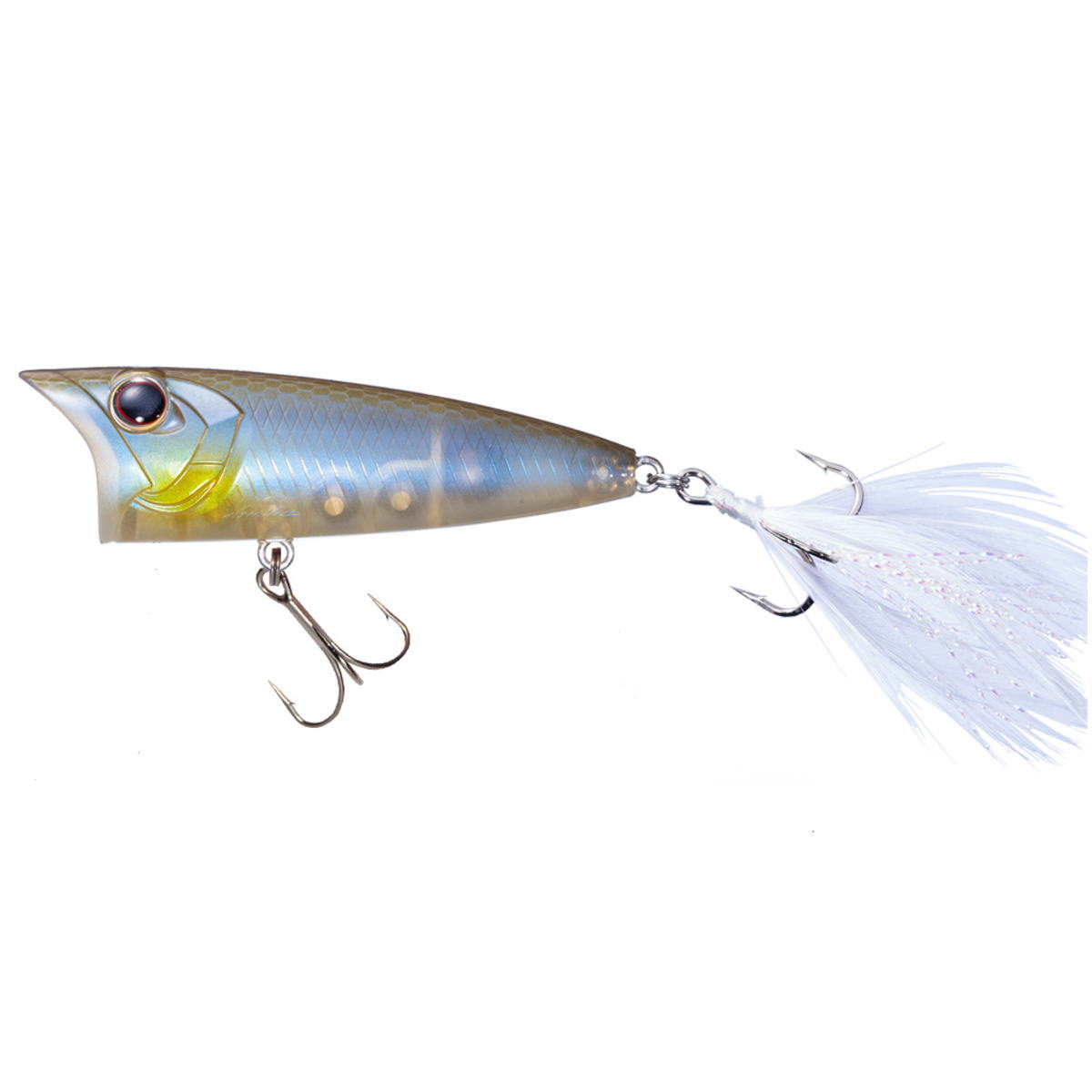 スピニング＆ベイトフィネスでロングキャスト可能で、小魚・虫・エビをイミテートできる小場所の最終兵器！小型ポッパーの魅力は、水面で小魚や虫、エビやカエルなどをイミテートし静かな着水音と警戒されないボリュームでプレッシャーの掛かったバスでも興味...