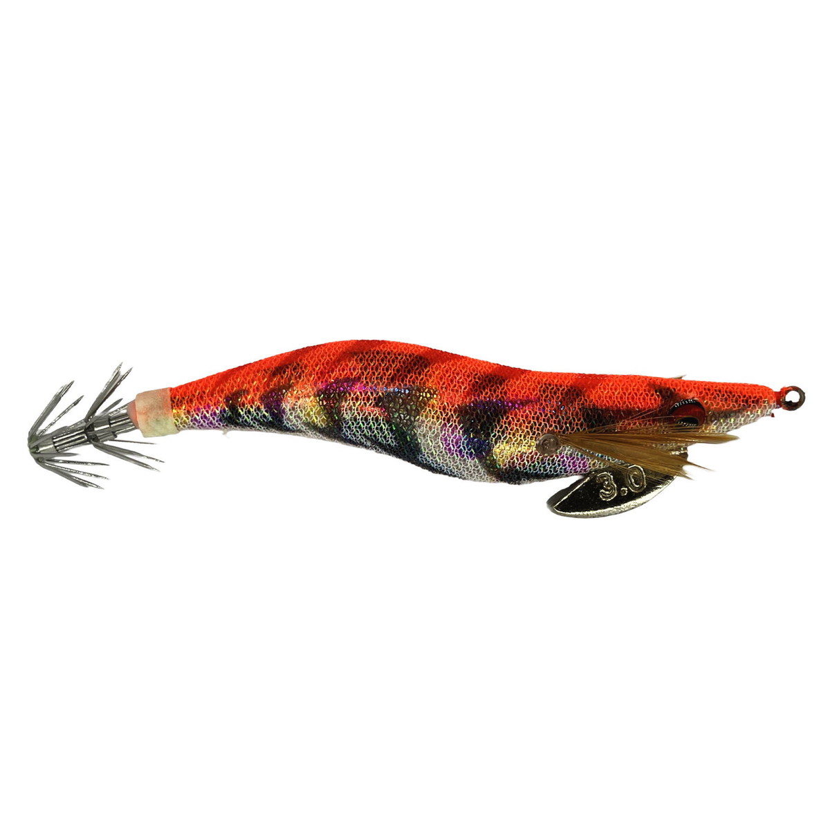 ジャークでダート！逃げ惑うダートで誘う。・ロッドアクションがダイレクトに伝わるアイ。・水切れが良く、チューニング可能なシンカー。・フッキングが良くバレにくい細軸フック。・リアルアイ搭載。●カラー：オレンジマーブル●サイズ：3.0号●自重(g...