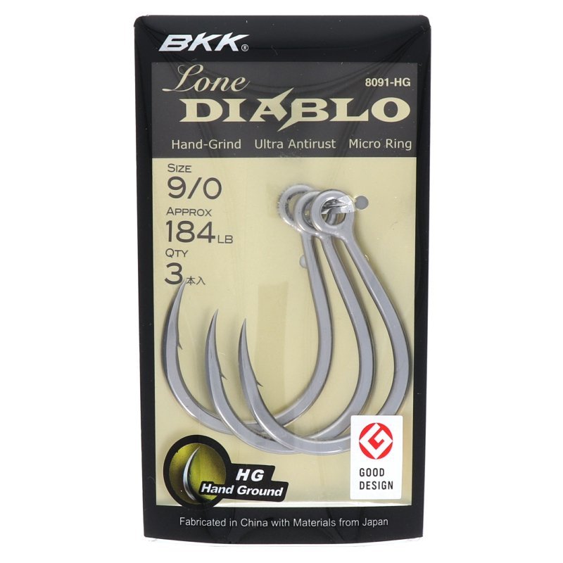 BKK　Lone DIABLO　（ローンディアブロ） 8091-HG キャスティング用シングルフック・ヒラマサ・マグロ・ブリ Lone Diabloは最大級のモンスターフィッシュを仕留め、高まる世界中のレギュレーションに対応する為に開発され...