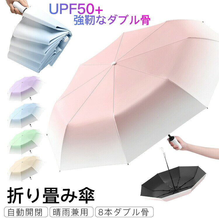 基本仕様【素材】親骨：ファイバー中棒：スチール生地：ポリエステル手元：アクリル樹脂【サイズ】直径：約98cm全長（折りたたみ時）：約28cm全長（伸ばした時）：約56cm傘本体：約347g8本ダブル骨商品細部シリコンワッシャーでしっかりと雨...