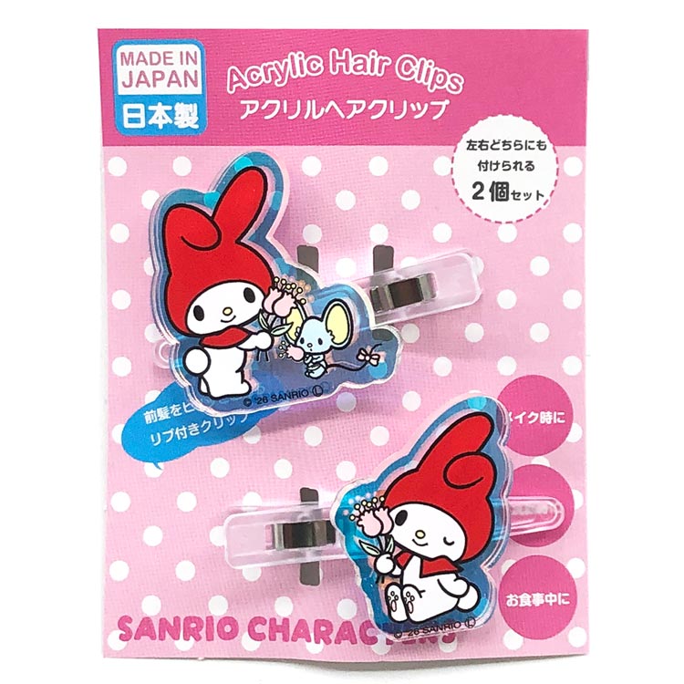 商品仕様【本体サイズ】アクリル：約40×40mm　　　　　ヘアクリップ：約7×55mm【パッケージサイズ】約H135×W100×D20mm【重量】約17g【素材】アクリル・ステンレス【生産国】日本特記事項※画像はあくまでも商品イメージになり...
