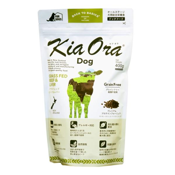 kia ora キアオラ ビーフ&レバー 400g 正規品 全犬種 全年齢 ドッグフード ---原産国--- ニュージーランド ---成分--- たんぱく質 28.0%以上 脂質17.0%以上 粗繊維 4.0% 以下 灰分 10.0% 以下...
