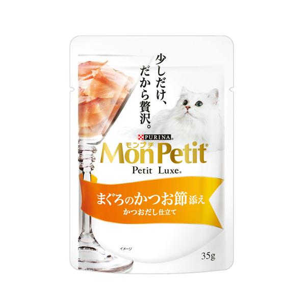 ネスレピュリナ モンプチ プチリュクスパウチ まぐろのかつお節添え 35g 厳選されたまぐろにかつお節を添え、 海の幸の美味しさたっぷりの「かつおだし」と一緒にぎゅっとつめこんだ贅沢なメニュー。 ---原産国--- タイ ---原材料---...