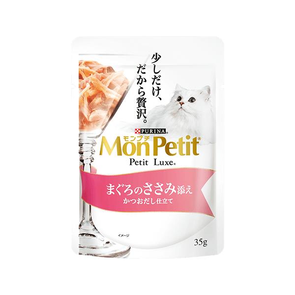ネスレピュリナ モンプチ プチリュクスパウチ まぐろのささみ添え 35g 厳選されたまぐろにささみを添え、 海の幸の美味しさたっぷりの「かつおだし」と一緒にぎゅっとつめこんだ贅沢なメニュー。 ---原産国--- タイ ---原材料--- 魚...