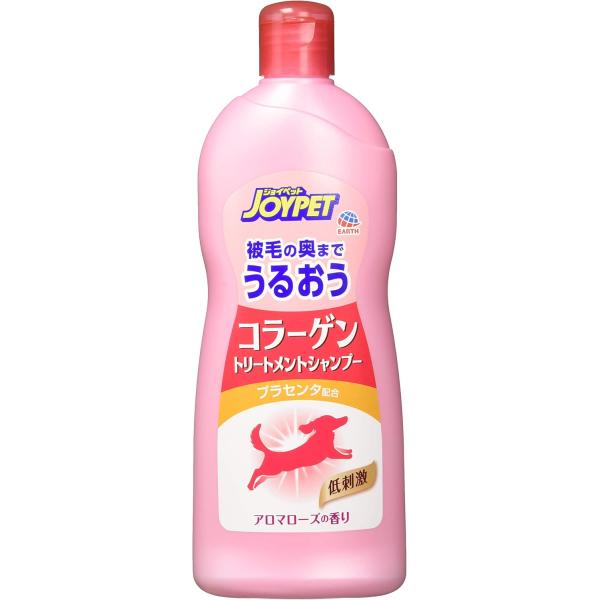 アース・ペット JOYPET コラーゲントリートメントシャンプー 350ml 密着型+持続型のコラーゲンでうるおいを、プラセンタエキス+シルクプロテインで輝きを与えます。 美容成分で洗い、被毛の奥までうるおいます。 植物由来の洗浄成分配合で...