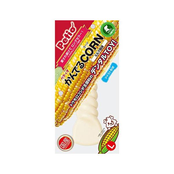 ペティオ かんでるCORN ツイスト ミルク風味 L トウモロコシが主原料のデンタル玩具。 ワンちゃんが誤って小さなかけらを飲み込んでも無害で、自然に排泄されます。 くわえやすく、かみごたえのあるツイスト形状。 ---対象--- 大型犬 -...