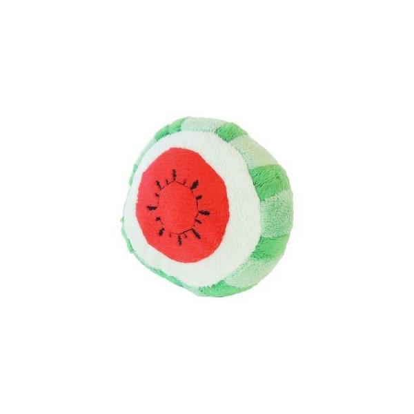 ペッツルート まんまるフルーツ スイカ 噛むと、ピュピュー音♪投げたりコロコロ転がしたりすると、 小型犬はま〜るい果物を追っかけて遊びます。 ---対象--- 小型犬 ---原産国--- 中国 ---材質--- 表地・中綿：ポリエステル 笛...