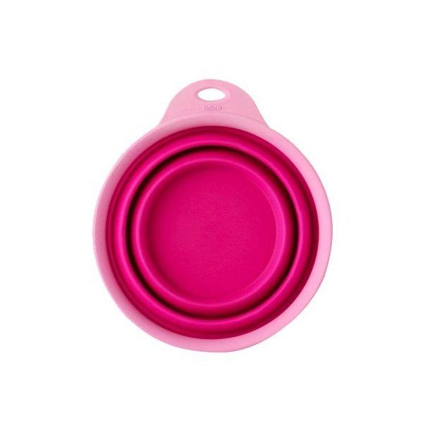 ライトハウス Popware ぺたんこボウル S ピンク ワンちゃんやネコちゃん、うさぎ、フェレットなどの小動物のペットとのお出掛けに大活躍の携帯できる食器です。 使用時には広げて、保管や持ち運び時には折りたためます。カラビナ付きなので楽に...