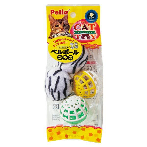 ペティオ CATTOY ベルボールプラス 2種類のボールでネコ大満足！ リンリン鳴る鈴入りボールと ネコちゃんの大好きなまたたびボールが入って超お得！ ---対象--- 全猫種 ---原産国--- 中国 ---材質--- 本体：ポリエチレン...