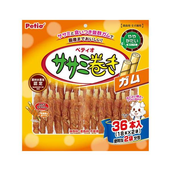 ペティオ ササミ巻きガム 36本入 旨味たっぷりで低脂肪な鶏ササミを、 噛みごたえ抜群で最後までおいしい牛皮ガムに巻きました。 鶏ササミとガムのおいしさが味わえるスナックです。 保存料・着色料不使用。 ---原産国--- 中国 ---原材料...