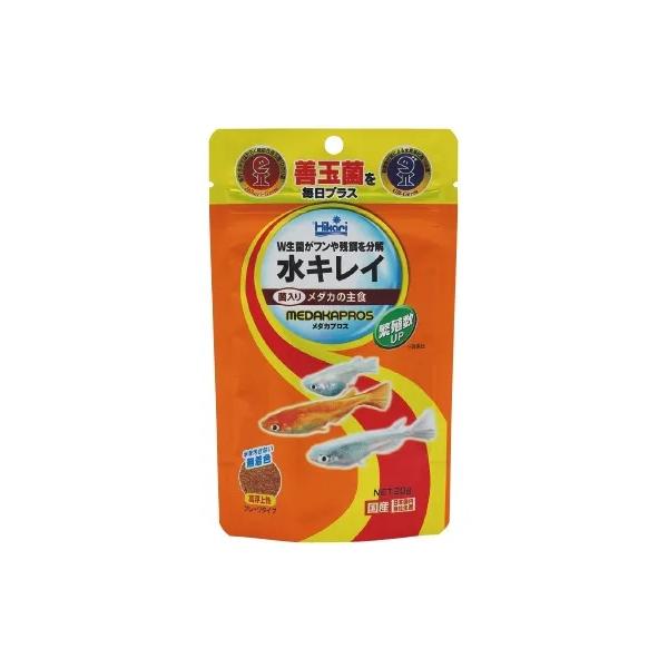キョーリン メダカプロス 20g 生きた菌入りフレークタイプのフード。 無着色のため水槽水に色素が移りません。旨みを追求し、嗜好性を従来品よりさらにUP。 W生菌が腸内でエサを消化吸収しやすい形に分解。繁殖に重要なメス親の体格に配慮した高栄...