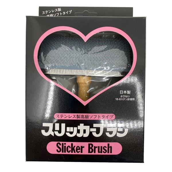 岡野製作所 スリッカーブラシ 高級ソフトタイプ 中 高品質の針を使用し、クッション入りで皮膚にやさしく当たる画期的なブラシです。 長毛、短毛、あらゆる毛並みになじみ全体をふっくらと仕上げます。 スリッカーブラシの使用で無駄毛を完全に取り除き...