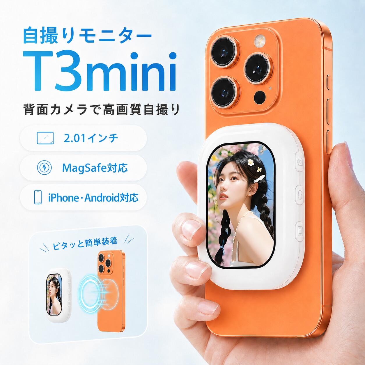 関連キーワード 自撮りモニター スマホ モニター 外カメラ自撮りモニター iphone モニター じどりモニター iphone 自撮り モニター ミラーリングモニター じどりモニター スマホ用自撮りモニター 自撮り棒 iphone スマホ自...