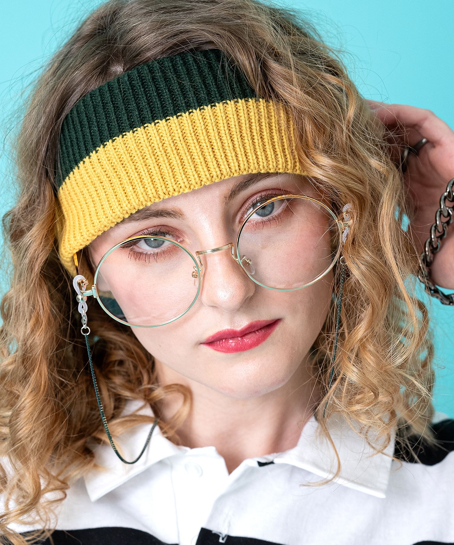 ツートーンヘアバンド / メンズ レディースクラシカルかつオーセンティックな定番アイテムのヘアバンド。レトロな雰囲気が90年代ノリのリバイバルで逆に今新鮮なスタイルとして注目。太めの幅でしっかりと主張する2トーン配色切り替えのコットンリブ編...