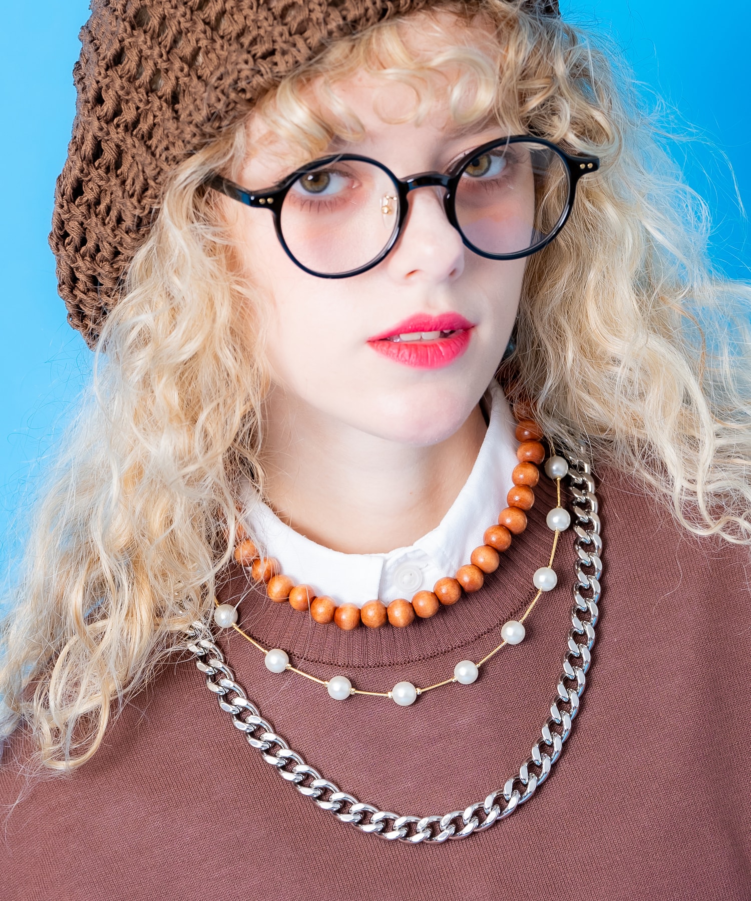 パールミックスチェーンネックレス(50cm) / ユニセックス レディース メンズ シルバー ゴールド ガンメタ首元にポイントを作るオールシーズンマストなアクセサリーのネックレス。コーデ馴染みの良い定番サイジングの50cmベースチェーンでメ...