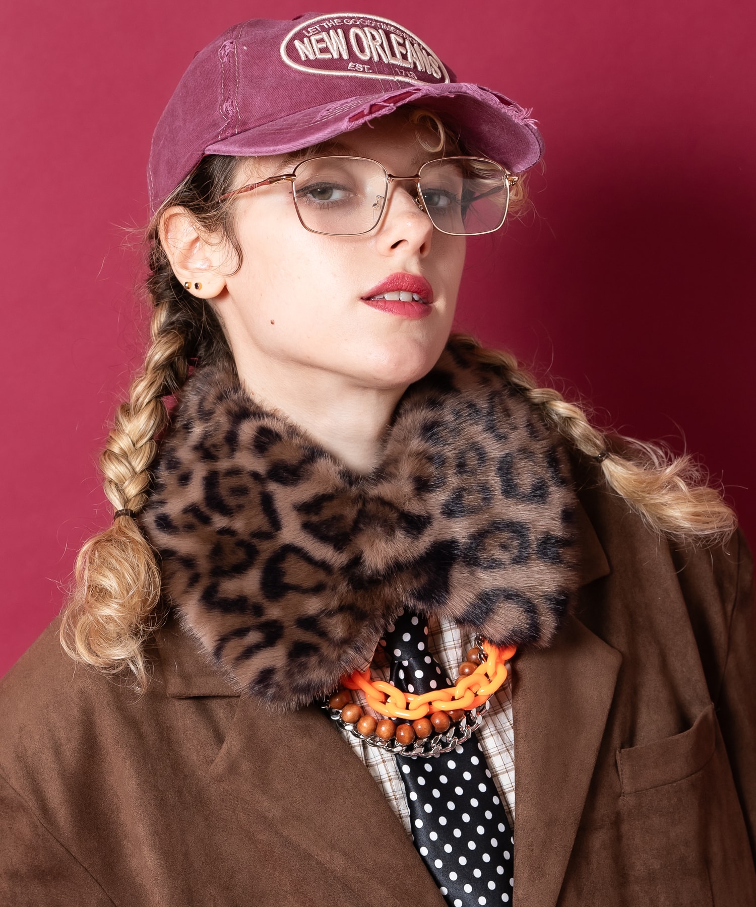 ショートファー付け襟マフラー / ユニセックス レディース メンズ ティペット つけ襟 ストールシンプルなクルーネック系カットソー/長袖Tシャツやニット、スウェットなどトップスにアクセントをプラスできるつけ襟×首回りにボリュームと華をもたせ...