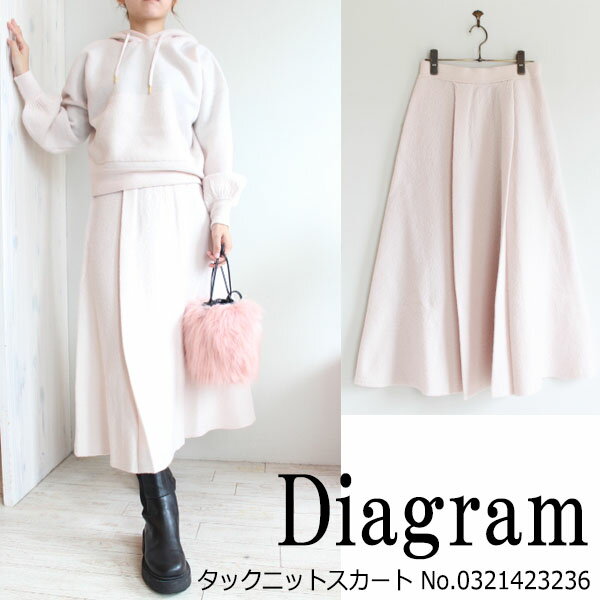 &nbsp;メーカー希望小売価格はメーカー商品タグに基づいて掲載しています タックニットスカート ブランド Diagram カラー&nbsp; 02/キナリ 素材 ウール 100% サイズ&nbsp; 36:ウエスト33.5〜46/ヒップ5...