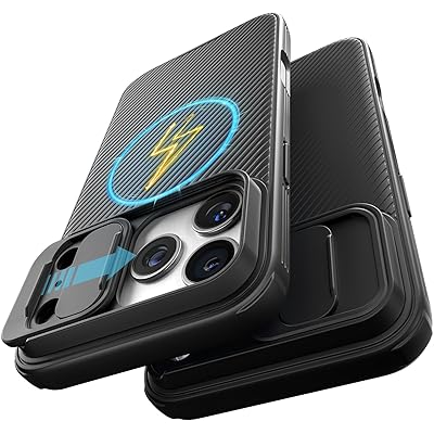 CloudValley iphone 17 Pro Max 用 ケース カメラカバー付き ワイヤレス充電をサポート TPUとPCの資料 耐衝撃 滑り止め スリムフィットカバー カメラ保護ケース ブラックブランドCloudValley色ブラッ...
