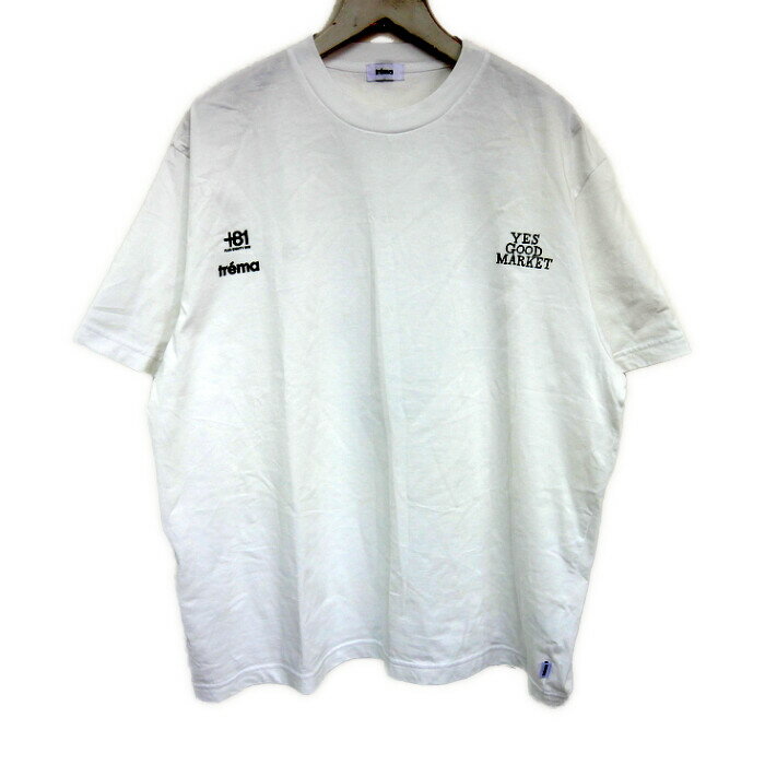商品説明商品詳細+81 PLUS EIGHTY ONE×trema×YES GOOD MARKET 素材コットンサイズL肩幅約：56.5身幅約：63着丈約：71カラーWHITE 状態問題個所の見受けられない極めて良好な中古品 注意モニターの...