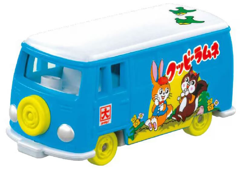 対象年齢 3歳以上　 　 【材質】　 本体：亜鉛合金　 タイヤ：PVS　 シート：PP　 シャーシ/ホイール：ABS　 窓ガラス：PS 他　 　 メーカー：タカラトミードリームトミカに「クッピーラムネ」が登場！ 「クッピーラムネ」の印象的な...