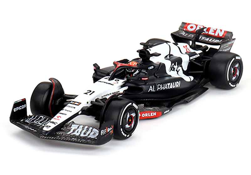 ダイキャスト1/64スケールで新旧スポーツカーやレーシングカーを精密にモデル化しているMINI GTの新作として、 昨年のオーストラリアGP仕様で、10位入賞の「角田裕毅」車と同GPで活躍した「ニック・デ・フリース」車をご用意。 4代目とな...