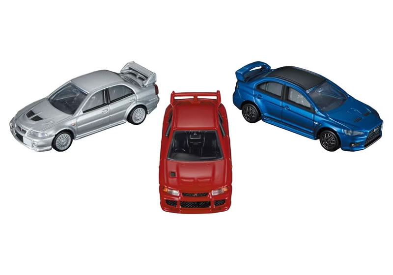 対象年齢 6歳以上　三菱 ランサーエボリューションの人気車両が3台セットになって登場！