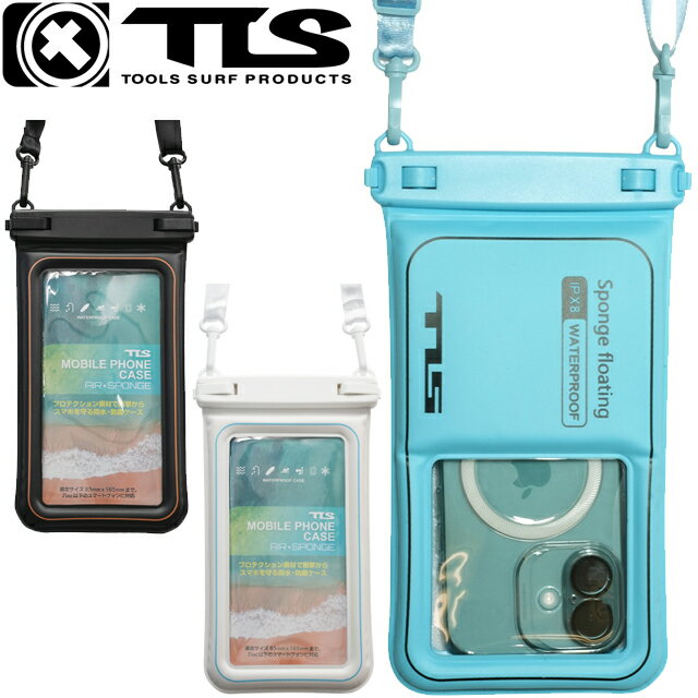 【 TLS MOBILE PHONE CASE AIR + SPONGE｜防水スマートフォンケース 】 プロテクション素材で衝撃からスマホを守る防水・防塵ケース。 ■ 仕様 収納可能スマートフォンサイズ：約85×165mmまで ＊約7inc...