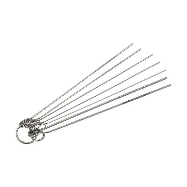 特長●ノズル穴の掃除に使用します。仕様・規格●全長(mm)：110●サイズ：0.5・0.6・0.7・0.8・1.0・1.2・1.4mm各1本●質量：8g●製造国：日本●メーカー：トラスコ中山(株)【注意】●提供不可：chemSHERPA、S...