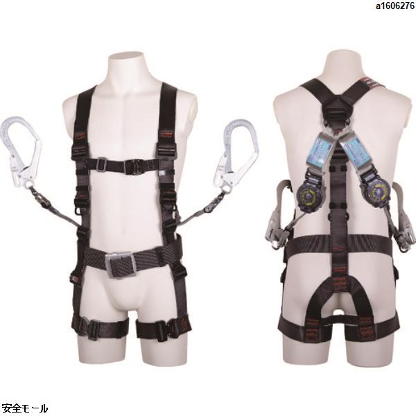 【商品名】■ツヨロン フルハーネス飛燕 ツインSRリトラ Mサイズ【特徴】●胴ベルト部に道具取り付けスペースを幅広く確保したY型のフルハーネスです。●腿部は左右が独立しているので束縛感が少なく、動きやすさを高める水平型腿ベルトです。●ベルト...