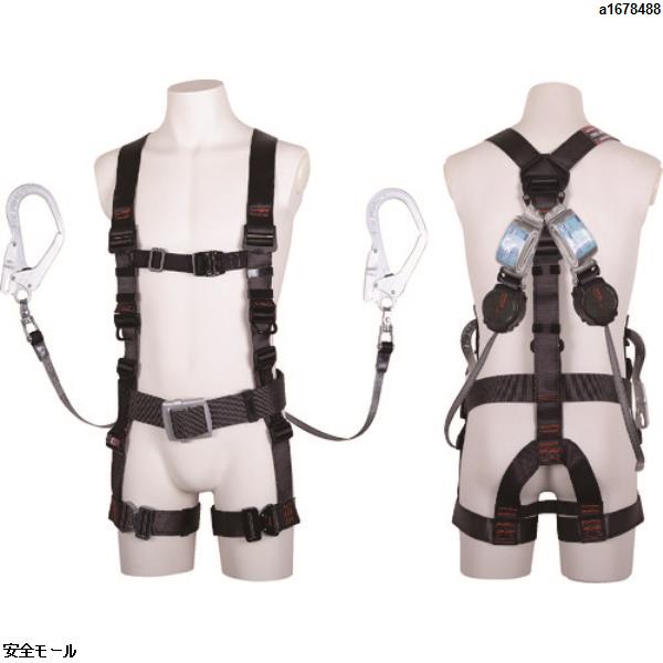 【商品名】■ツヨロン フルハーネス飛燕 ツインワン・ハンドリトラ Lサイズ【特徴】●胴ベルト部に道具取り付けスペースを幅広く確保したY型のフルハーネスです。●腿部は左右が独立しているので束縛感が少なく、動きやすさを高める水平型腿ベルトです。...