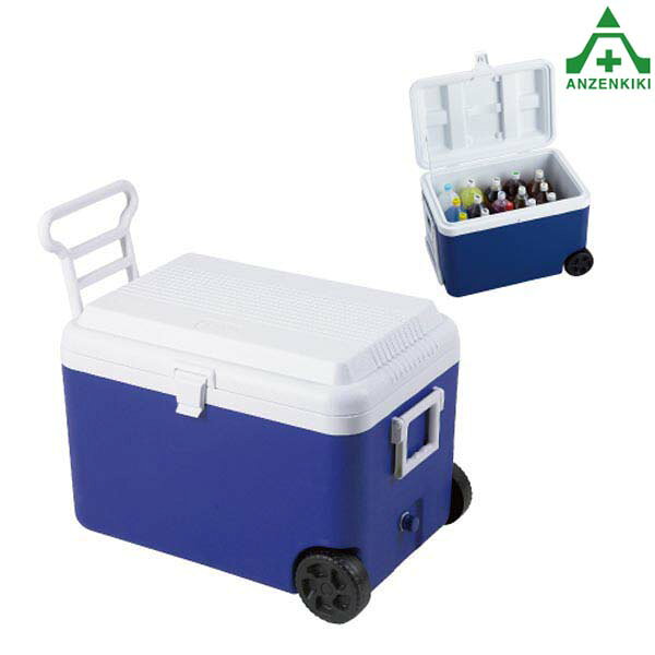 HO-248 ビッグクーラーボックス60L■サイズ：W640×D420×H450mm■重 量：5．8kg■材質：本体、ハンドル、タイヤ、フタ (ポリプロピレン) /断熱材 (発泡スチロール) ビッグクーラーボックス60L保冷剤はこちら&nbsp;