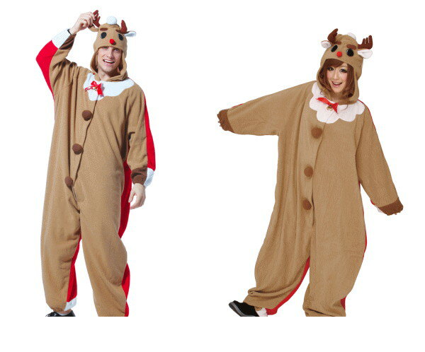 ■説明■ 【UNISEX】 さんトナさん【トナカイ】 【クリスマス】【コスプレ】【コスチューム】 【衣装】【仮装】【パーティ】【かわいい】 トナカイの着ぐるみ！？ と思えば振り返ったらなんとサンタさん！ こんなコスチューム見たことない！？ ...