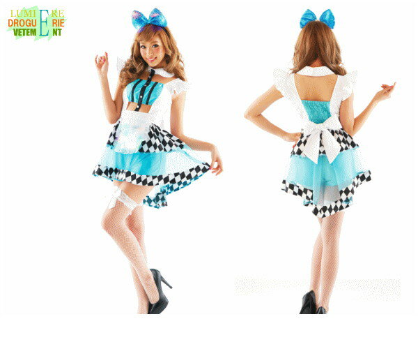 ■説明■ 【最終価格】 【レディ】【サイバージャパン】 アリス【ふしぎの国のアリス】【光る】 【クラブ】【パーティ】【ハロウィン】 【コスプレ】【コスチューム】【衣装】 【仮装】【かわいい】 絶妙な具合で肌が見えるワンピースは胸と 背中部分...