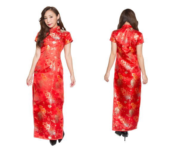■説明■ 【レディ】 ロングチャイナ 花 赤 【L】【チャイナ服】 【チャイナガール】【ガール】【ハロウィン】 【衣装】【仮装】【コスプレ】【コスチューム】 【イベント】【宴会】【パーティ】【集団】 【集団仮装】【集団コスプレ】【かわいい】...