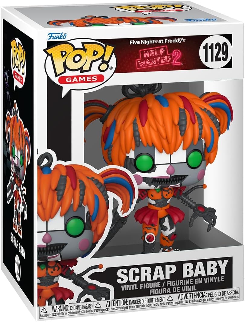Five Nights at Freddy’s の世界観をFunkoならではのデフォルメスタイルで表現した、Scrap BabyのPop! ビニールフィギュアです。高さ約9.5cmのコンパクトなサイズで、デスクや棚、ショーケースなどに飾りや...