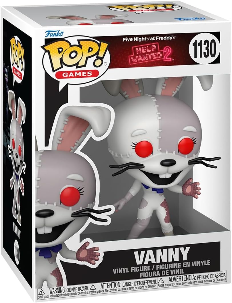 Five Nights at Freddy’s の世界観をFunkoならではのデフォルメスタイルで表現した、VannyのPop! ビニールフィギュアです。高さ約9.5cmのコンパクトなサイズで、デスクや棚、ショーケースなどに飾りやすく、シリ...
