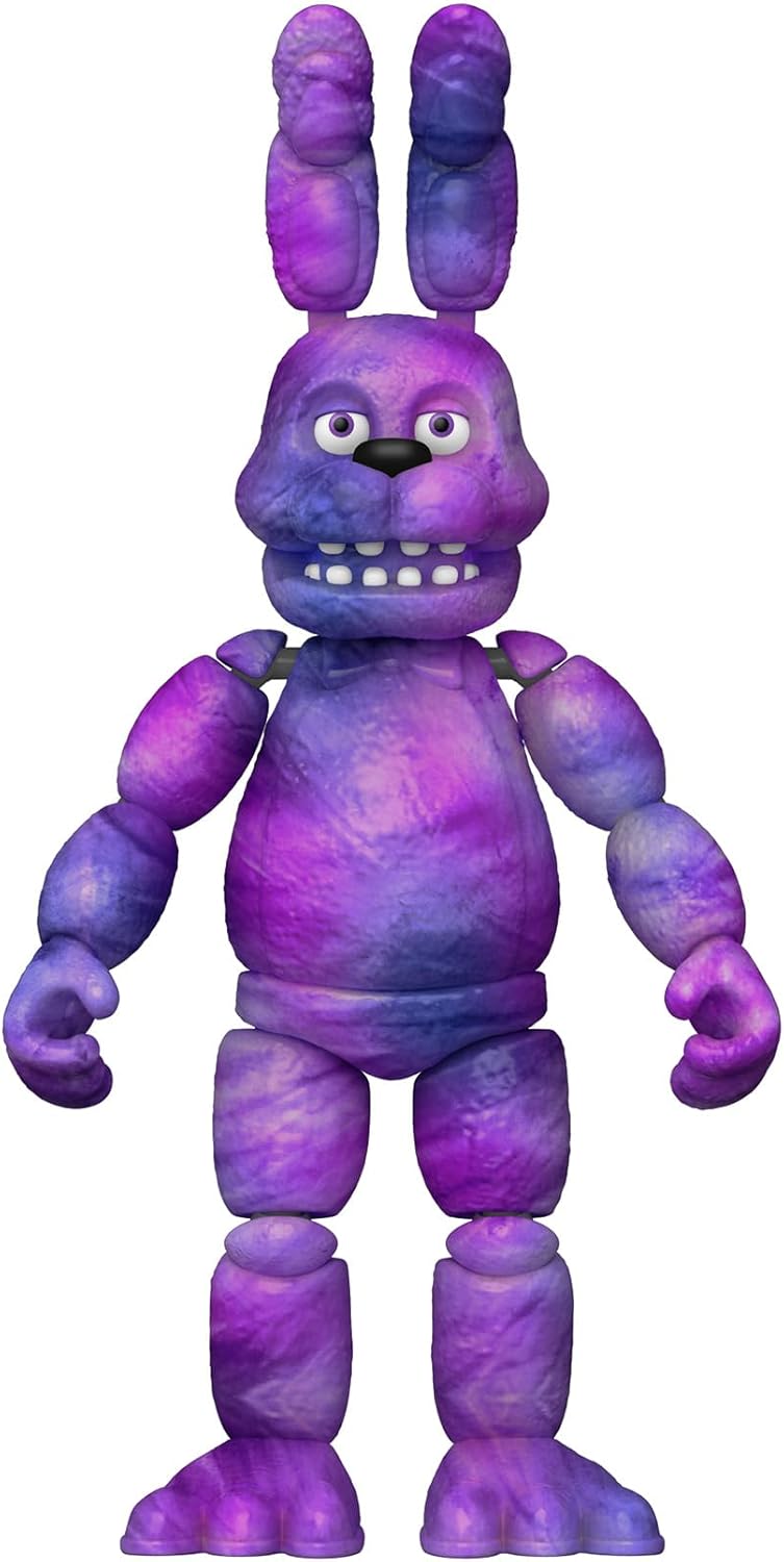 人気ホラーゲーム「Five Nights at Freddy's（FNAF）」の世界観を、個性的なカラーリングで表現したアクションフィギュアです。本商品は タイダイ（Tie-Dye）デザインのボニー・ザ・ラビット をモチーフにしたモデルで、...