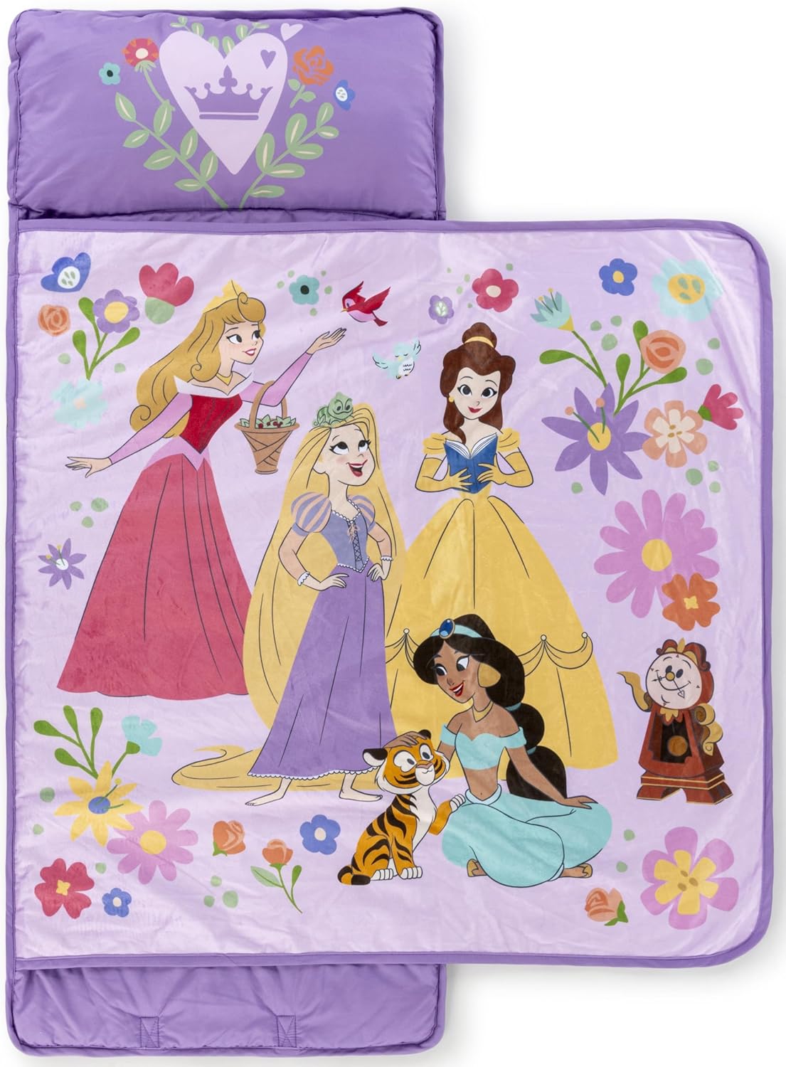ディズニープリンセスの華やかなデザインが魅力の、枕とブランケットが一体になったキッズ用お昼寝マットです。やわらかな肌触りと使いやすい構造で、お子様のお昼寝時間を快適にサポートします。 ■ 世界観・コンセプト ディズニー・プリンセスの世界観を...