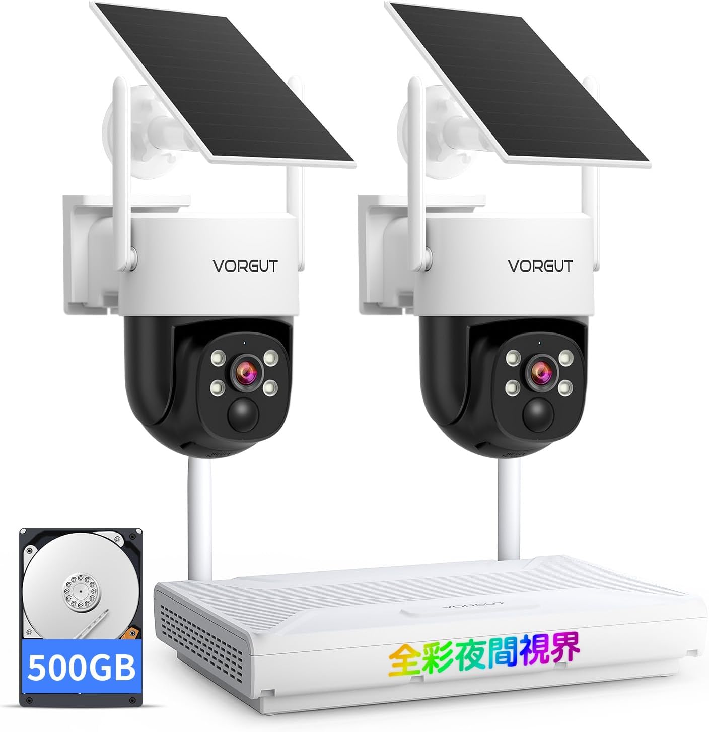 【簡単設置工事不要・355°広角撮影】ソーラーカメラシリーズには、ソーラーパネルが搭載されており、その電力で高性能リチウムバッテリーが充電されます。このため、カメラを設置する場所にコンセントが必要なく、電気配線や工事が不要になります。また、...