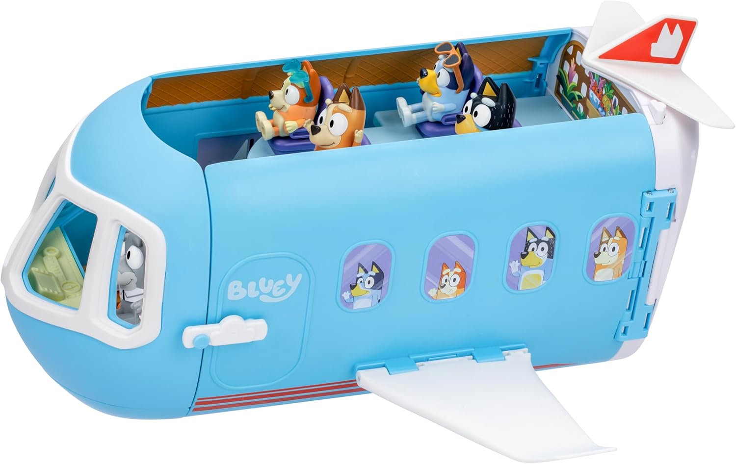 Bluey 3-in-1 変形飛行機プレイセット｜リゾート＆ボートに変身する飛行機おもちゃ｜限定キャプテンフィギュア付き｜5〜8歳向け ブルーイと一緒に空の冒険へ！この「Bluey 3-in-1 変形飛行機プレイセット」は、飛行機が魔法のよ...