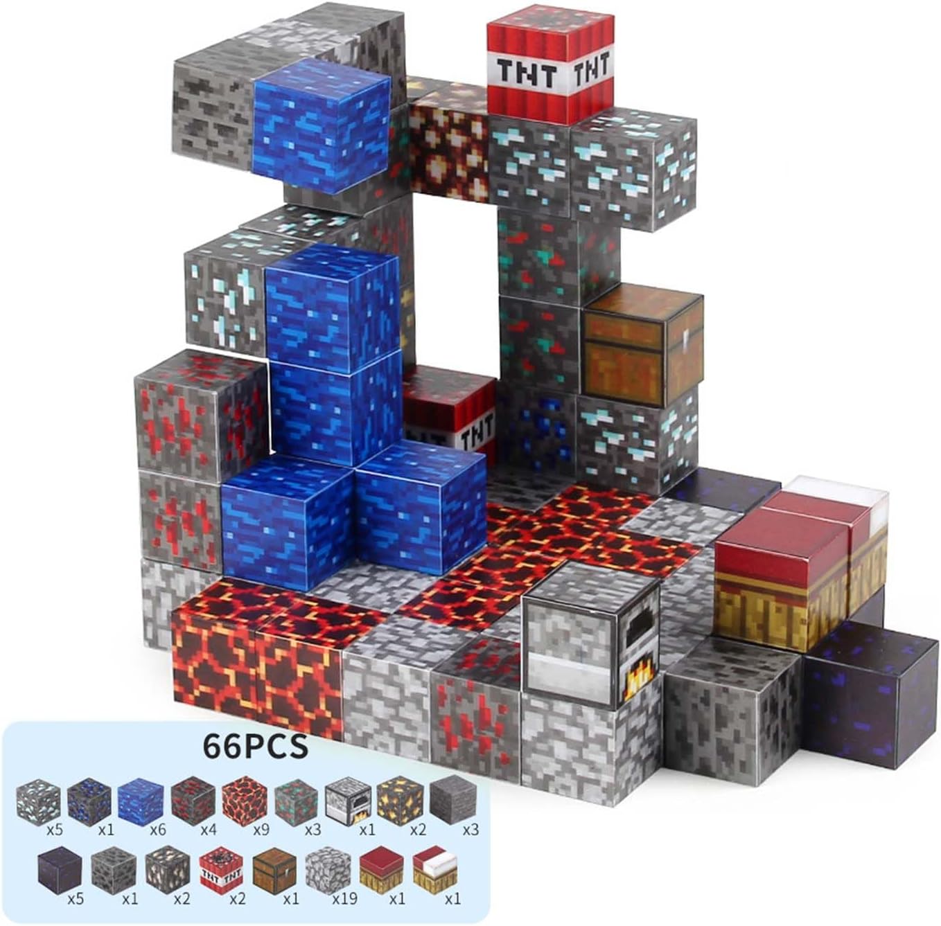 【磁石内蔵設計】このブロックセットは遊び時間を魔法のような創造的な冒険に変えます。マグネットキューブに超強力磁石が入っています、どの面もほかの面にもカチッと音を立てて接着します。従来の木製積み木よりも組み立てが簡単で、子どもたちに夢中になる...