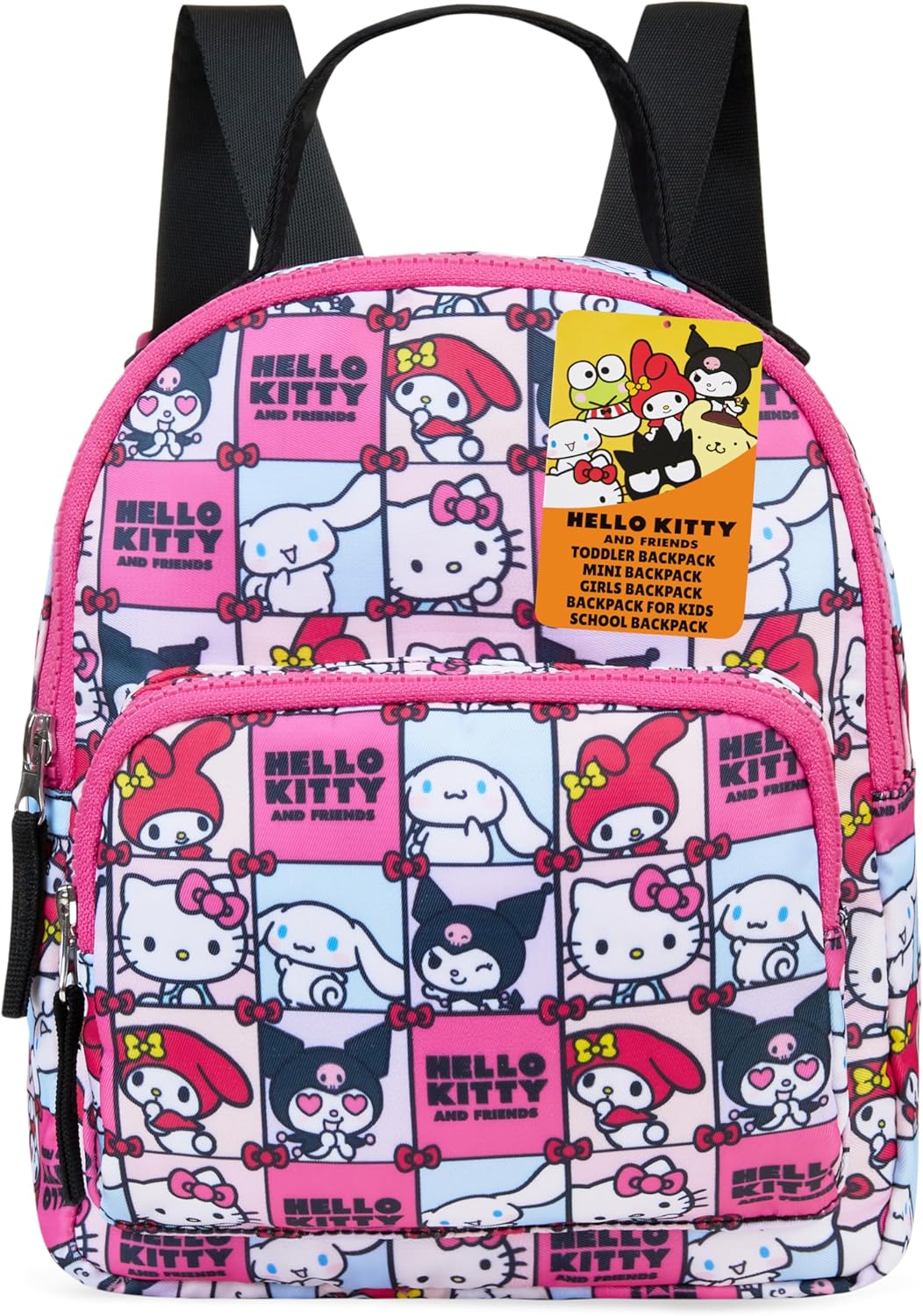 Get Trend ハローキティ ミニバックパック｜子供用 女の子向け｜9×7インチ かわいい旅行バッグ ピンク ハローキティの可愛さをぎゅっと詰め込んだ、幼児〜女の子向けのミニバックパック。保育園のお出かけや旅行、日常使いまで幅広く活躍す...