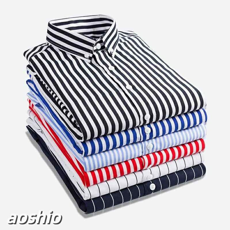 ・カテゴリ: シャツ・スタイル: シンプル・主な素材: 綿混紡、ポリエステル10-15%・素材機能: 通気・糸数: 20s・款式: 開襟・版型: スリム・襟型: 無襟・袖丈: 長袖・柄: ストライプ・厚み: 普通・カラー展開: 白、黒、赤、...