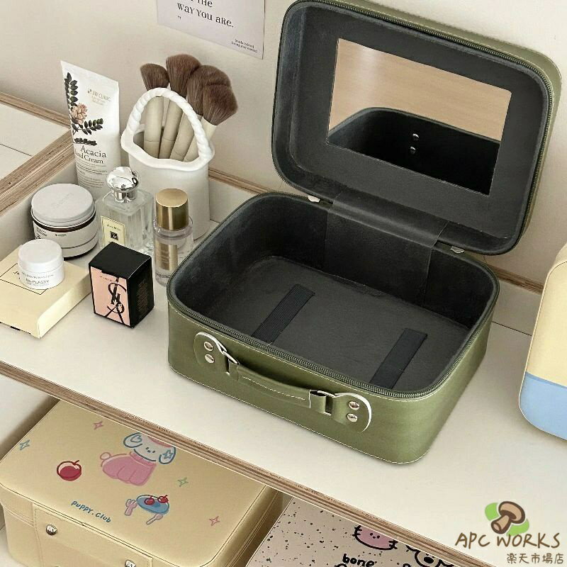 メイクボックス 鏡付き コスメボックス 大容量 メイクポーチ 持ち運び コスメポーチ 化粧品収納ボックス 通勤 出張 旅行用 可愛い おしゃれ 必要なものがすぐに見つかるのが時短にもなってます。 整然と秩序ある収納を実現し、散らかりを解消し...