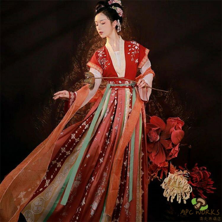 チャイナ服 漢服 チャイナ衣装 レディース ダンス衣装 3点セット セットアップ 花柄刺繍 コスプレ衣装 ハロウィン衣装 中国宮廷風 民族風 中華風 チャイナドレス 広袖羽織 飄逸 唐装 記念撮影 豪華 宮廷衣装 古典舞踊衣装 イベント衣装...