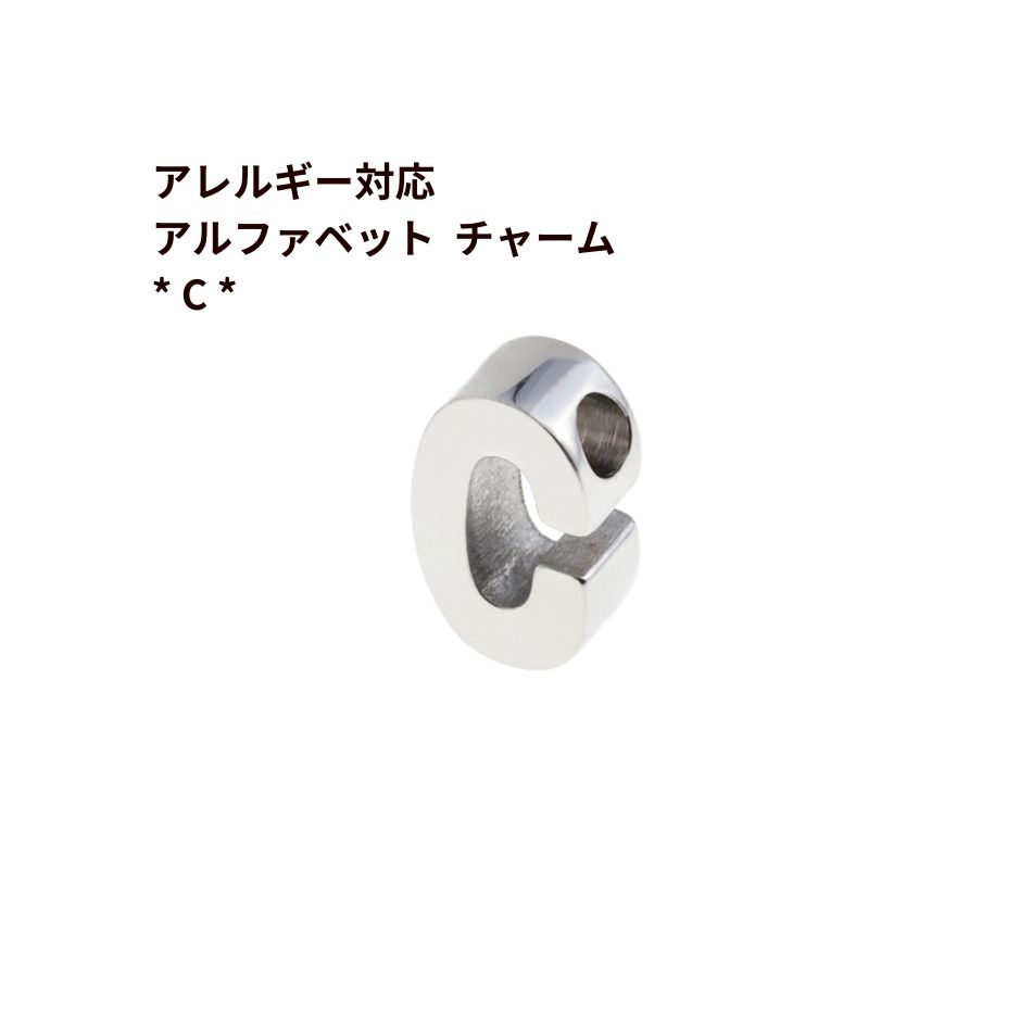 【サイズ】 約8×4.8mm、重さ約0.43g 【素材】 サージカルステンレス316 【商品説明】 医療用器具にも使用される低アレルギー素材のサージカルステンレス製のアルファベットチャームです。