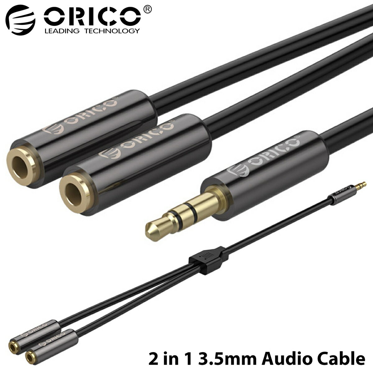 [家電・AV機器・カメラ][オーディオ][イヤホン・ヘッドホン][JAN: ]ORICO AM-2F2 3.5mm オーディオ 分配ケーブル ステレオジャック AUX M to F 金メッキ コネクタ オーディオケーブル 二股 2in1 0...