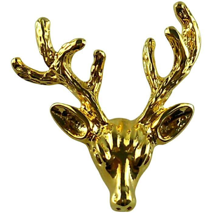 この商品は ピンバッジ ピンズ ラペルピン しか シカ 鹿 アントラー 動物 A ゴールド 送料無料 ポイント シカをモチーフにしたピンバッジ ・製品仕様材質：合金コーティング：金メッキサイズ：約縦2.6cm×横2.4cm留め具形状：バタフ...